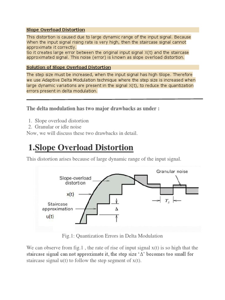 Slope Overload Distortion | PDF