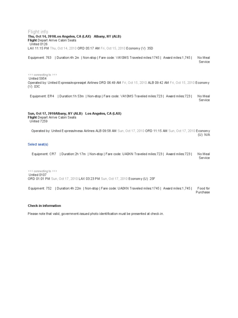 Flight Info | PDF