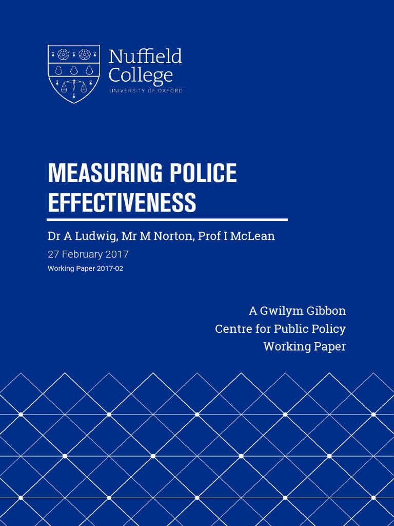 Police Effectiveness Measurement Analysis | PDF | Police | Crime & Violence