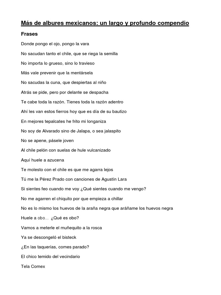 Más de Albures Mexicanos | PDF