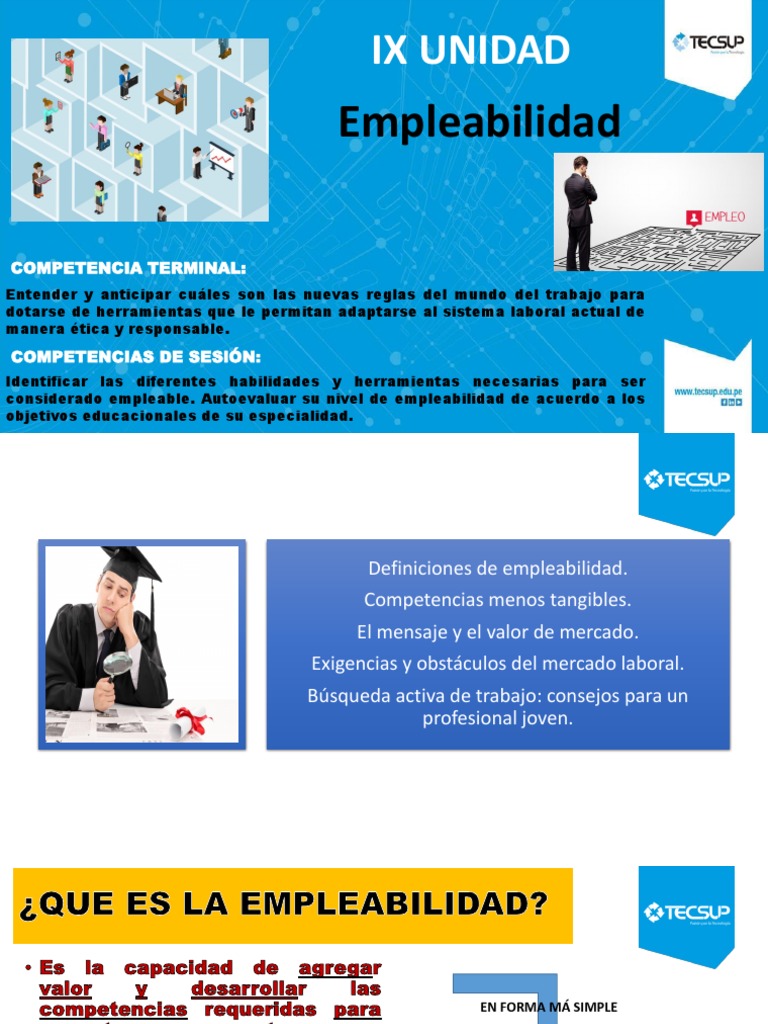S09 La Empleabilidad | PDF | Mercado (economía) | Plan de estudios