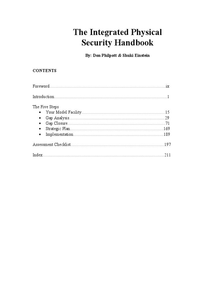 Integrated Physical Security Guide | PDF | Physical Security ...