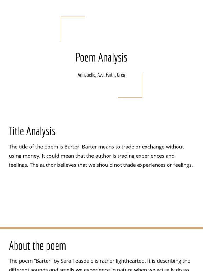 Poem Analysis | PDF | Poetry | Emotions