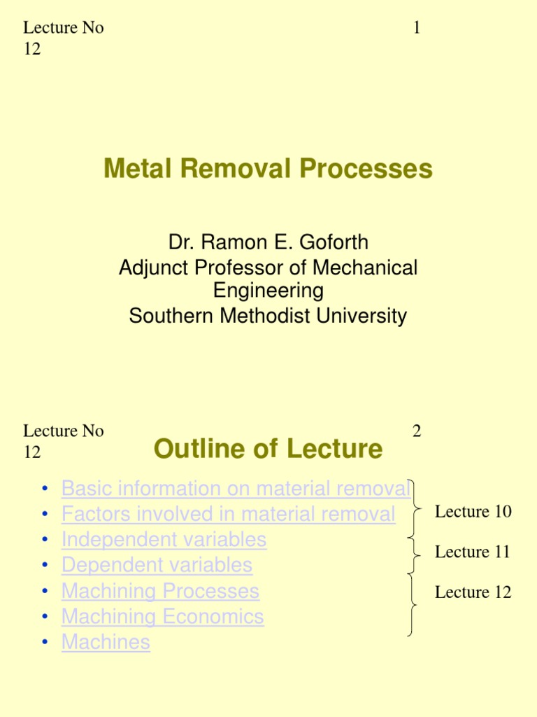 Metal Removal Processes | PDF | Machining | Drilling