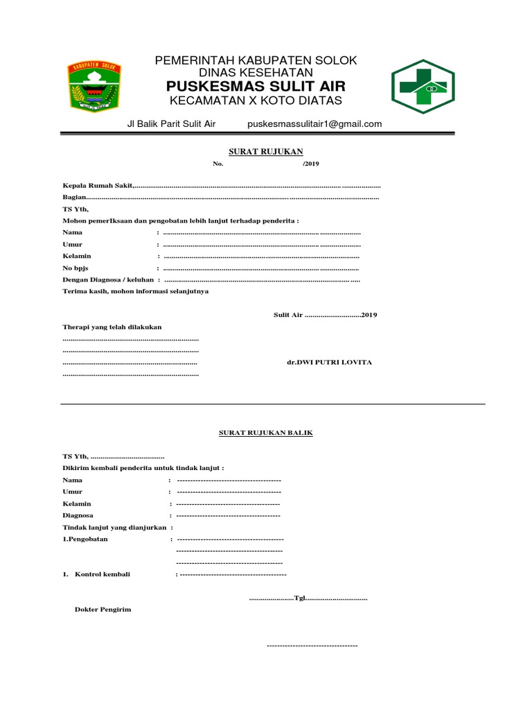 Contoh Surat Rujukan | PDF