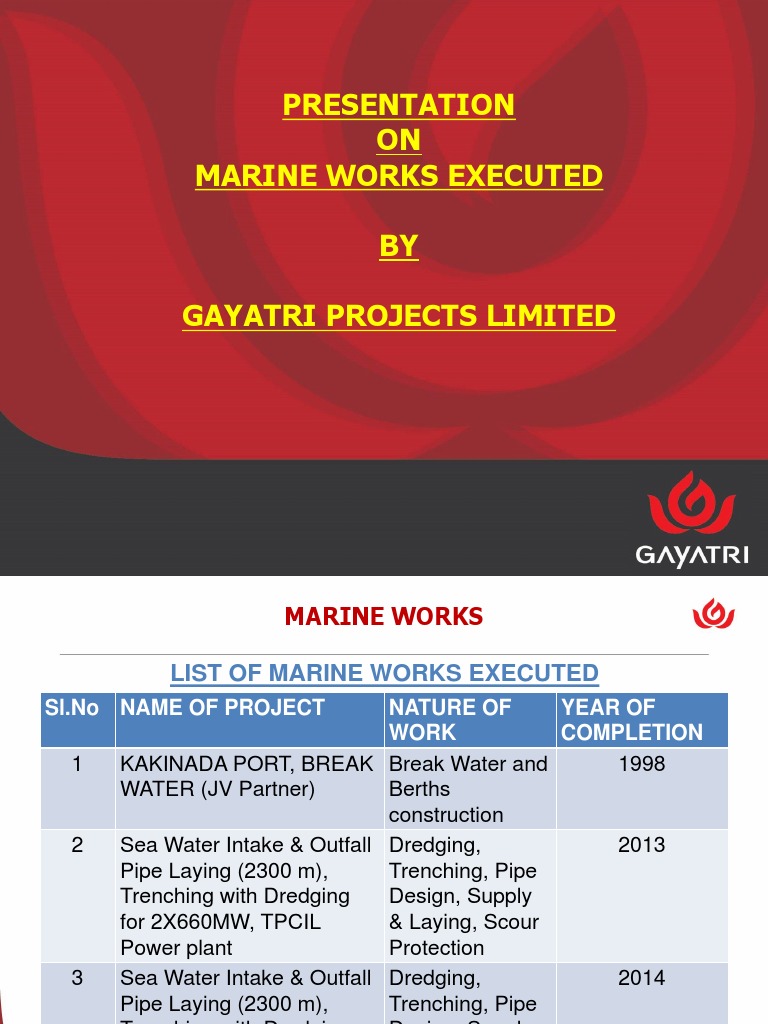 Presentation - Marine Works - 16.02.19 | PDF | Sea | Desalination