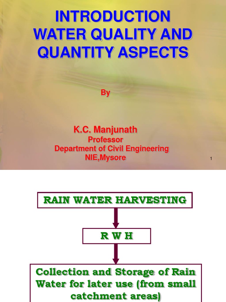 Introduction To Water Quality | PDF | Water Quality | Rain