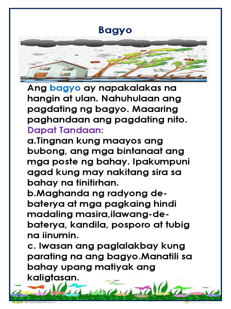 Kalamidad - Bagyo | PDF