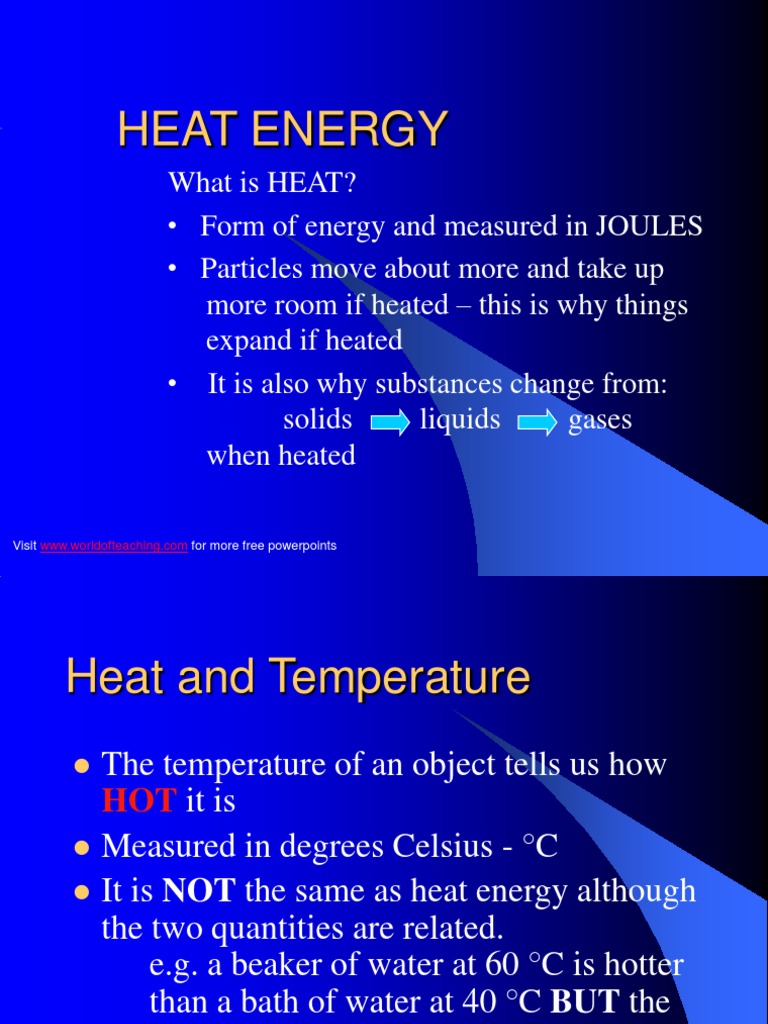 Heat Energy | PDF | Heat Transfer | Heat