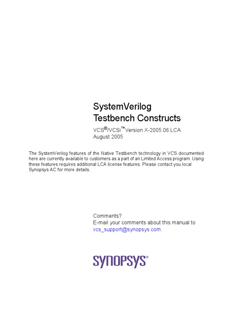 System Verilog Testbench Constructs PDF | PDF | Class (Computer ...