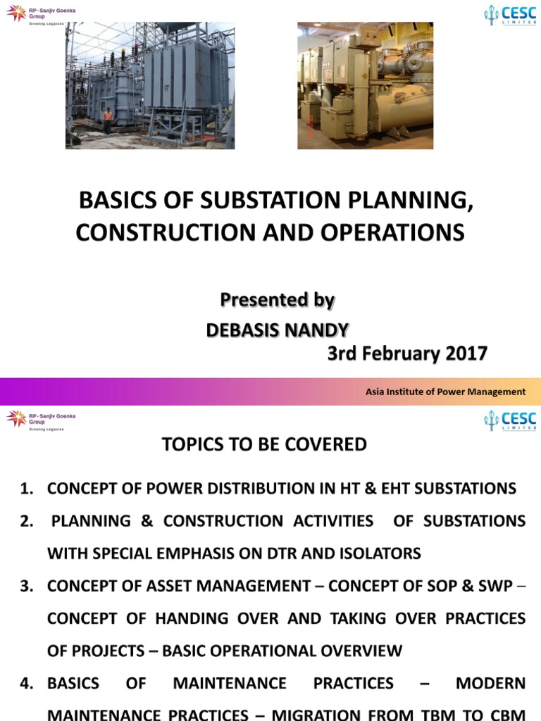 Basics of Substation Planning, Construction and Operations | PDF ...