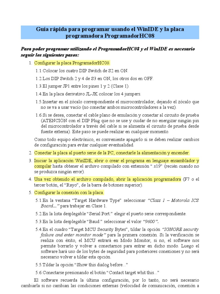 Guia Rapida Programacion | PDF | Microcontrolador | Electrónica digital