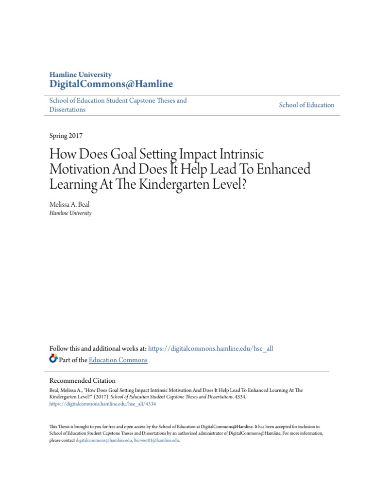 How Does Goal Setting Impact Intrinsic Motivation and Does It Hel PDF ...