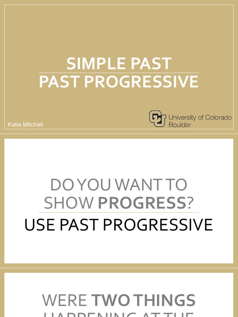 Past Progressive | PDF | Grammar | Morphology