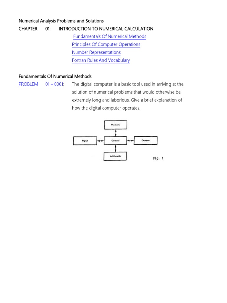 Numerical Analysis Problems and Solutions PART 1 CH 1 To CH 3 | PDF ...