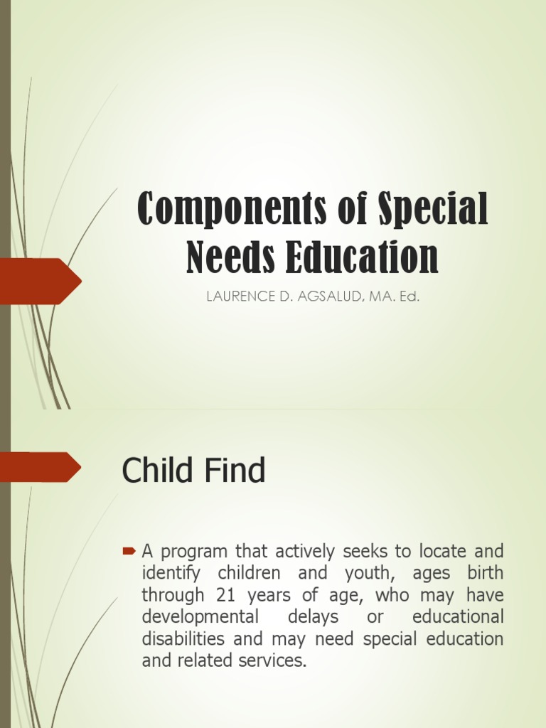 Components of Special Needs Education | PDF | Individualized Education ...