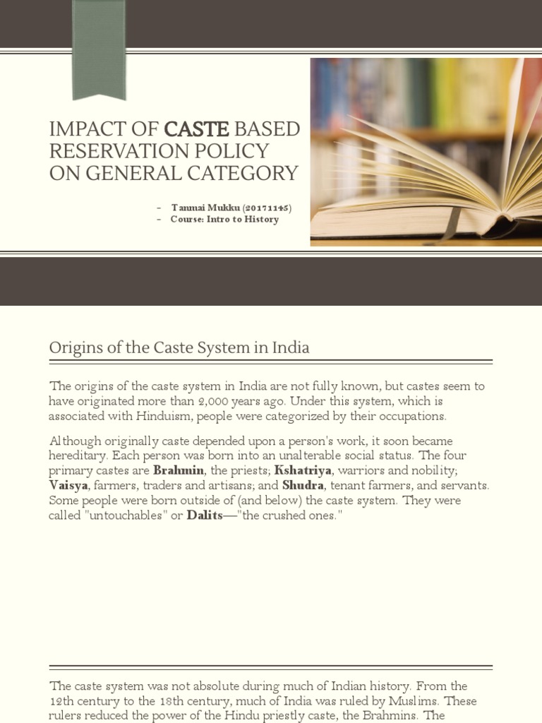 Impact of Reservation Policy On General Category PDF | PDF | Caste ...