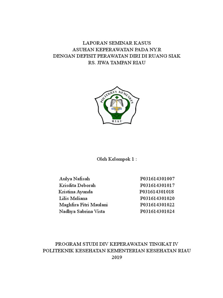 ASKEP DPD - Laporan Seminar Kasus Kelolaan Jiwa | PDF