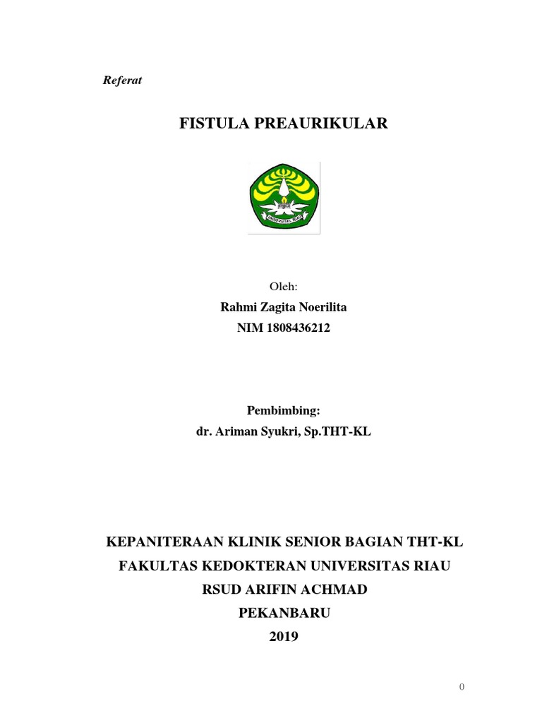 Fistula Preaurikular | PDF