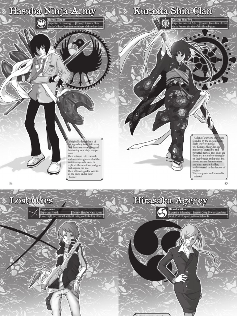 Shinobigami Clans Overview | PDF | Ninja | Ballistics