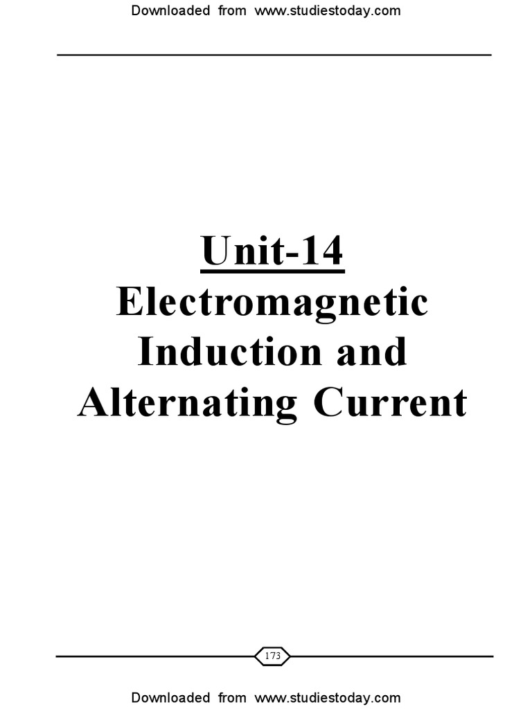 NEET UG Physics Electromagnetic Induction MCQs PDF | PDF | Inductance ...
