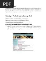 Creating EPortfolio As A Technology Tool | PDF | Rubric (Academic ...