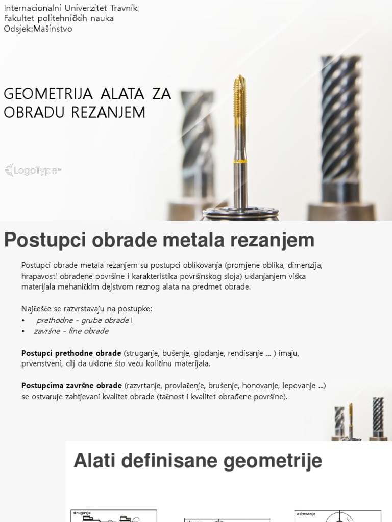 Geometrija Alata Za Obradu Rezanjem (Teh. Obrade Rezanjem9 | PDF