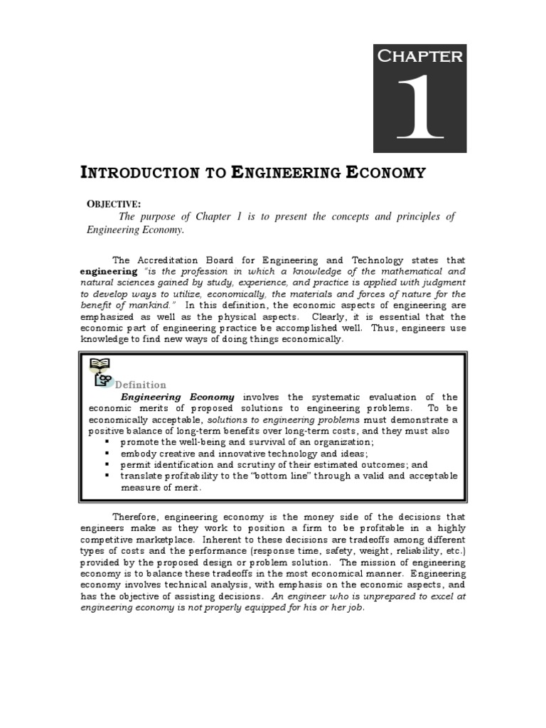 Introduction to Engineering Economy Principles | PDF | Economics ...