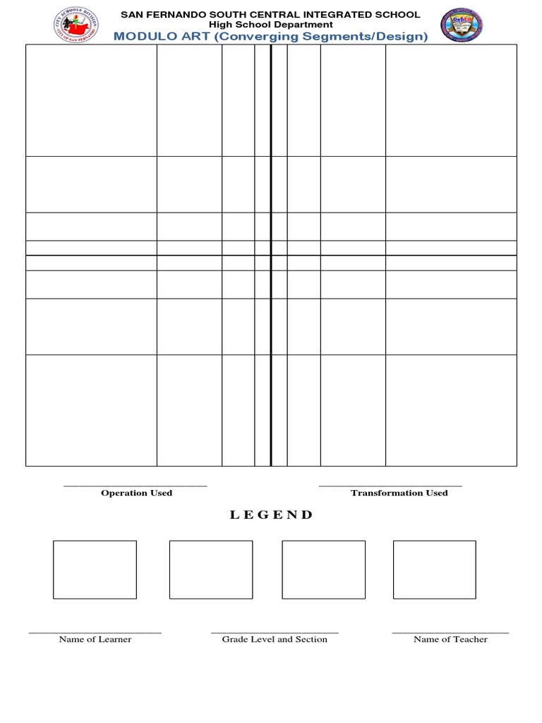 Template For Grade 8 Modulo Art | PDF