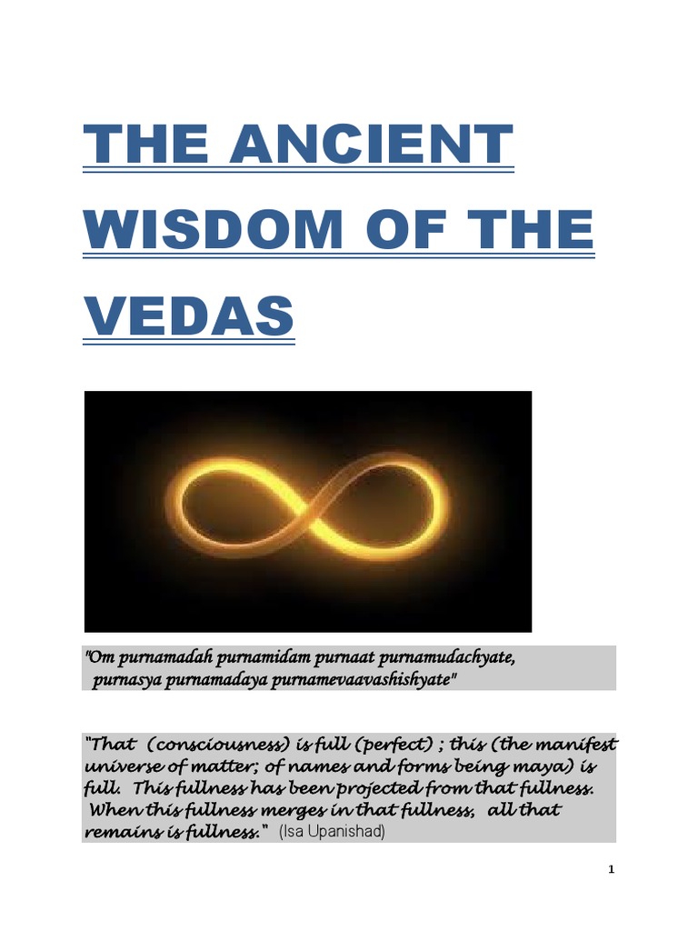 Ancient Wisdom of The Vedas | PDF | Vedas | Dharma