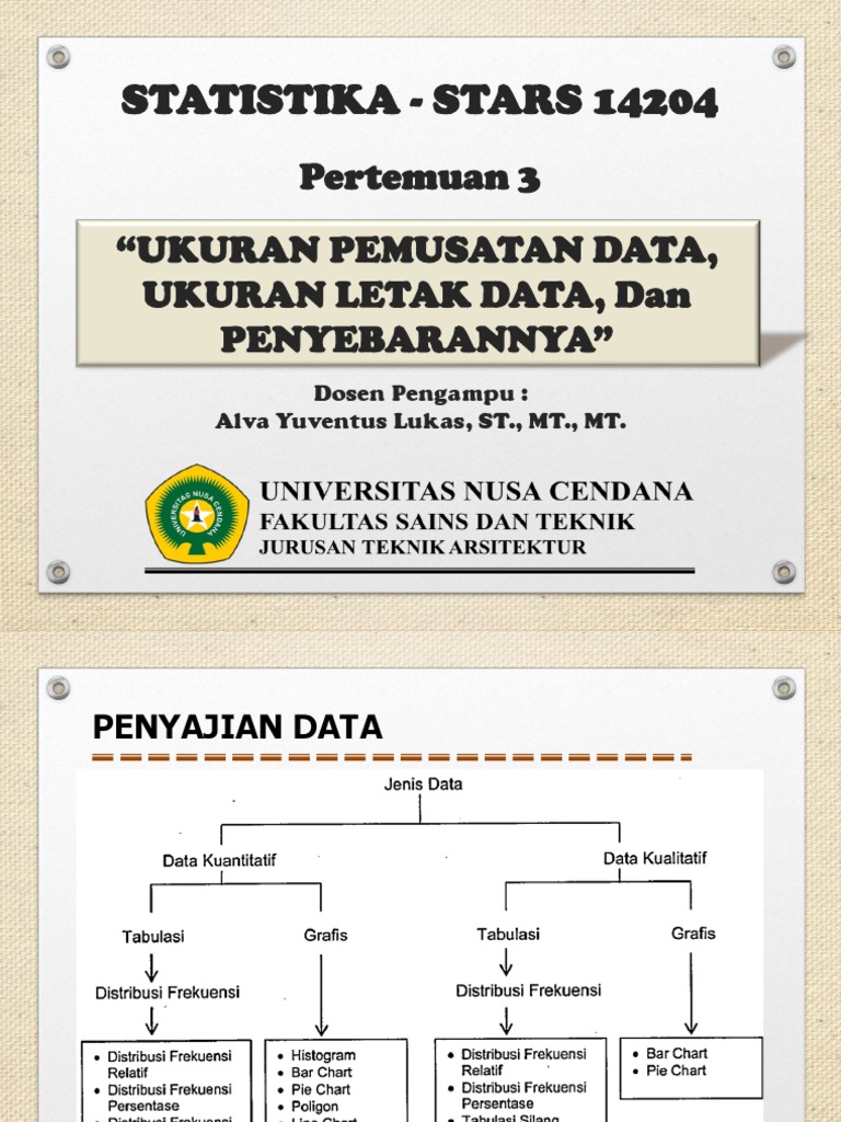 STATISTIK PENYEBARAN DAN UKURAN PUSAT DATA | PDF