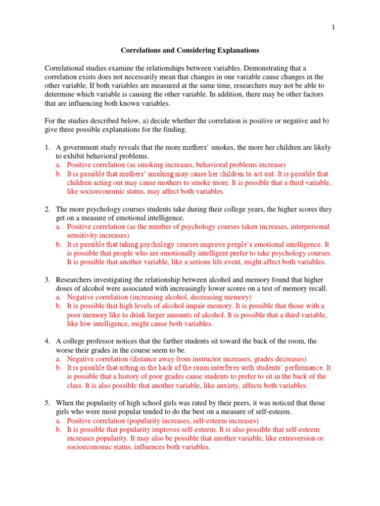 Analyzing Correlations in Psychology | PDF | Emotional Intelligence ...