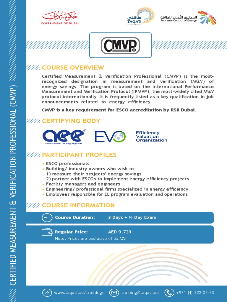 Training Flyer CMVP | PDF | Engineering | Energy And Resource