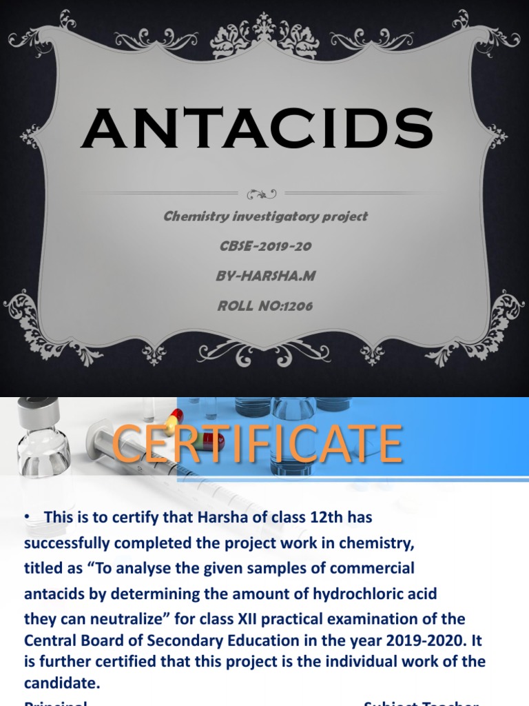 Chemistry Investigatory Antacids | PDF | Gastroenterology | Chemical ...