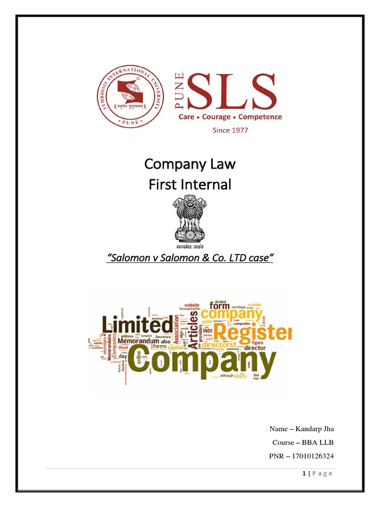 Analysis of Salomon v Salomon Case | PDF | Piercing The Corporate Veil ...