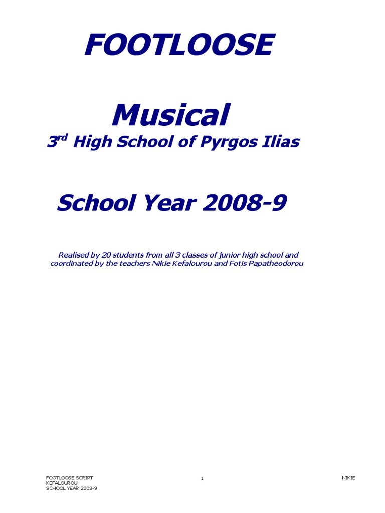 Footloose Script | PDF