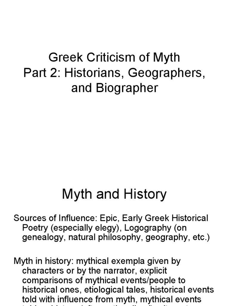 Greek Criticism of Myth 2 | PDF | Greek Mythology | Herodotus