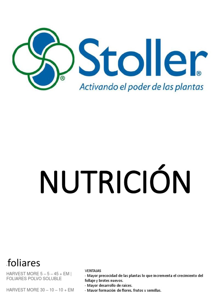 Productos Stoller Total Terminado | PDF | Fertilizante | Fruta