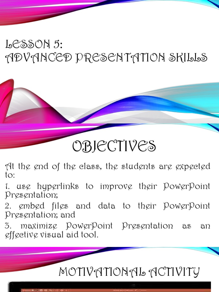 Lesson 5 Advanced Presentation Skills 1 | PDF