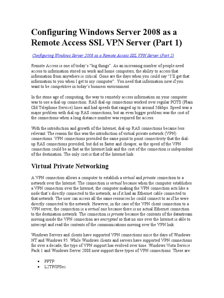 Configurar VPN Server SSL | PDF | Virtual Private Network | Transport ...