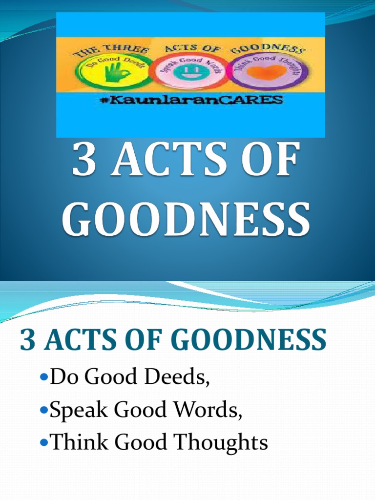 3 Acts of Goodness | PDF