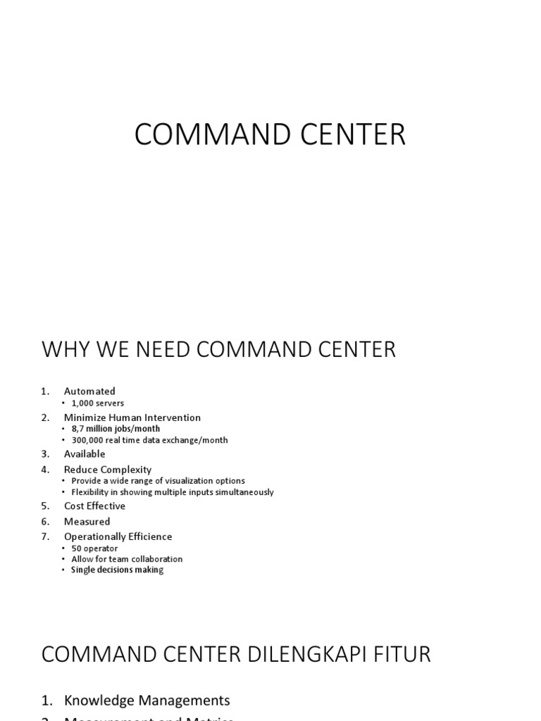 Command Center | PDF