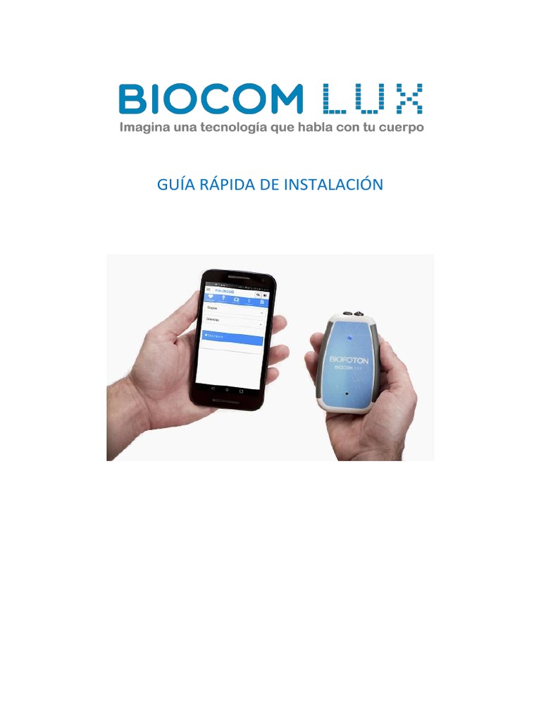 Guia de Instalacion Rapida Biofoton PDF | PDF | Aplicación movil ...