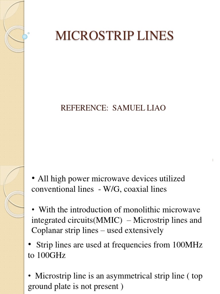 Microstrip Lines: Characteristics and Losses | PDF | Natural Philosophy ...