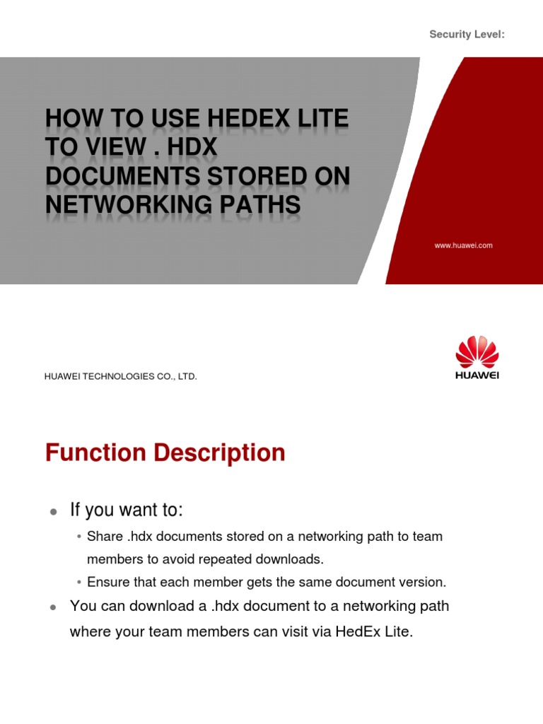 How To Use HedEx Lite To View HDX Documents Stored On Networking Paths ...