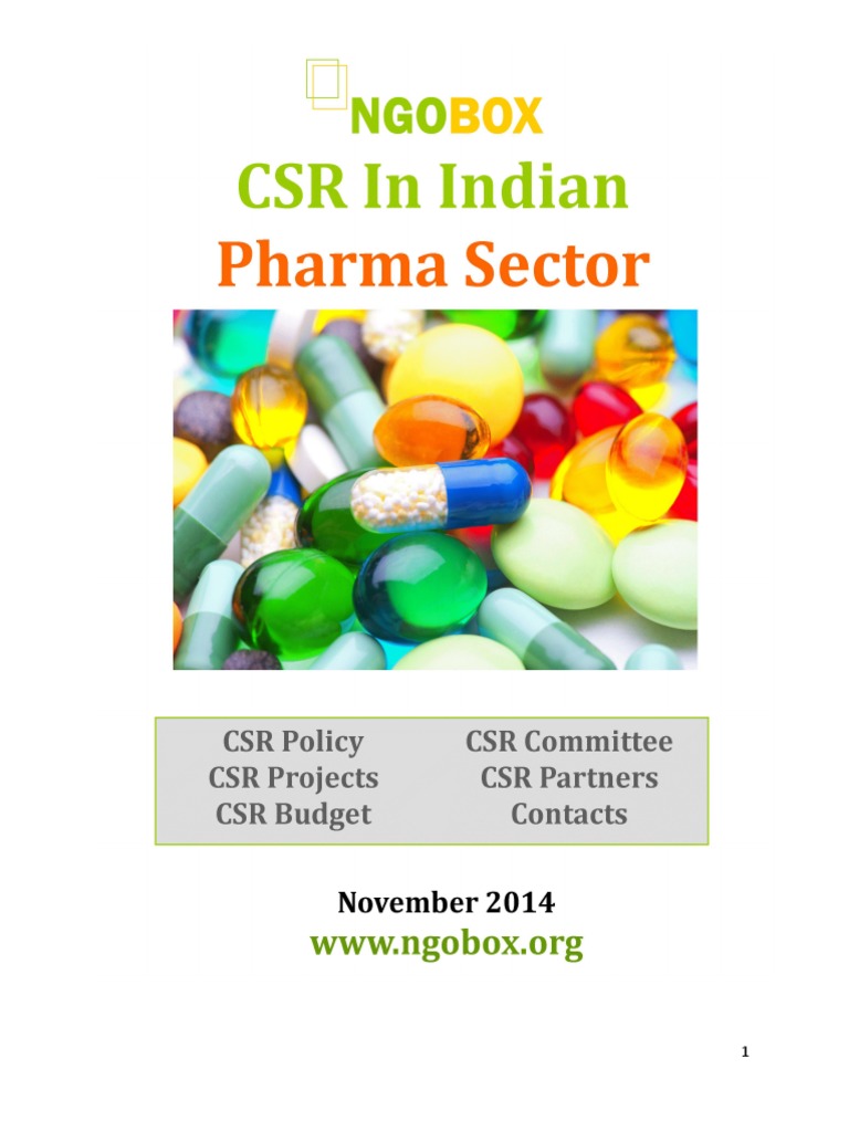 CSR in Indian Pharma Sector-2014-15 | PDF | Corporate Social ...