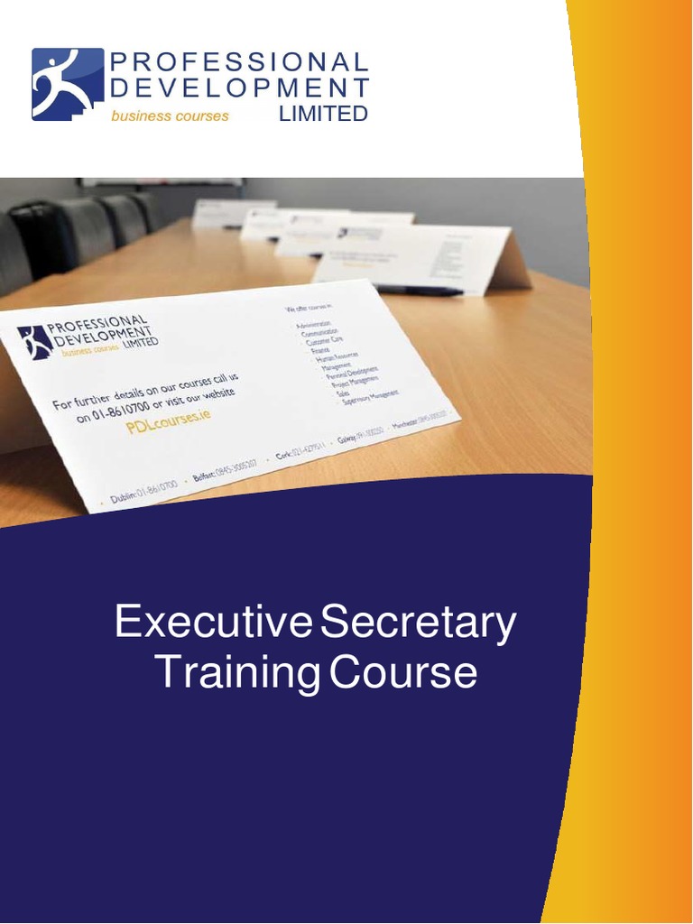 Executive Secretary PA Training Course | PDF | Psychological Concepts ...