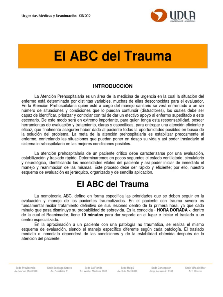 ABC_del_Trauma (1).pdf | Reanimación cardiopulmonar | Lesión