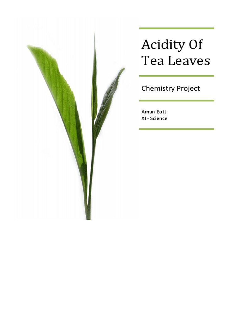 Acidity-of-Tea-Leaves Project | PDF | Phenolic Content In Wine | Tea