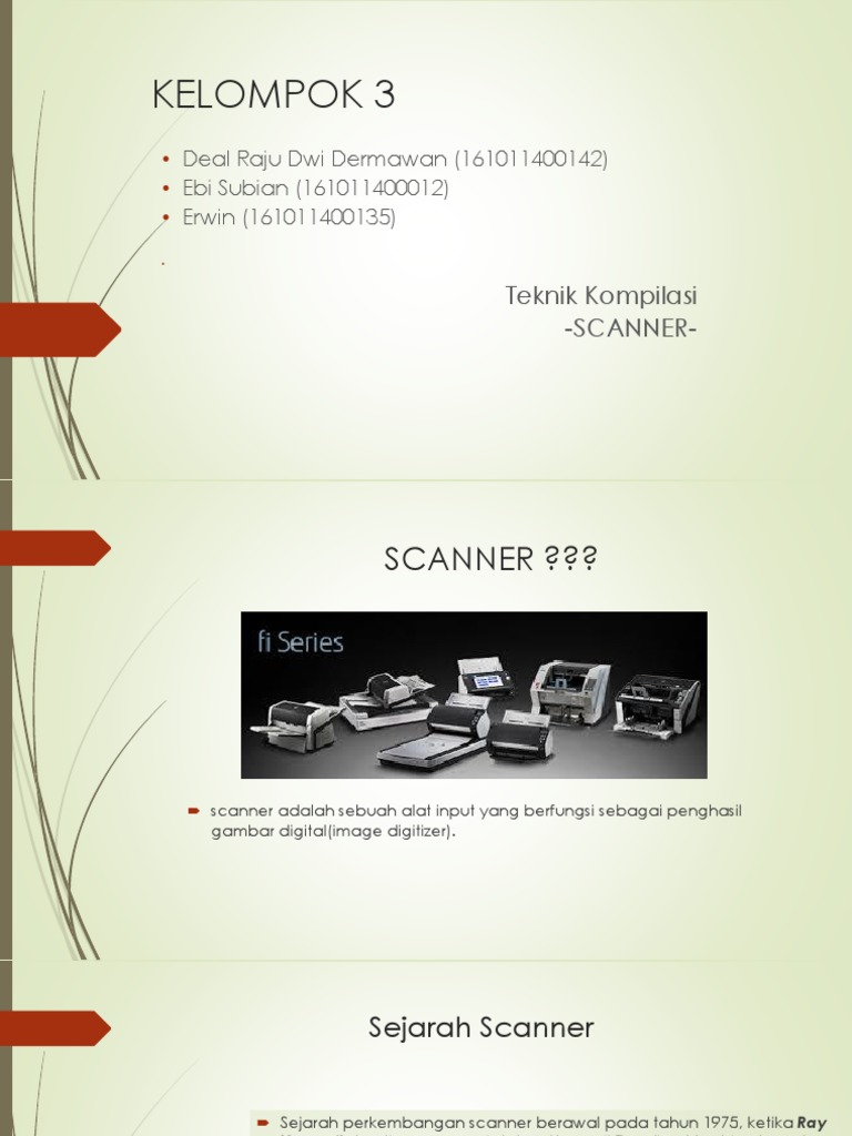 Presentasi Tentang SCANNER | PDF